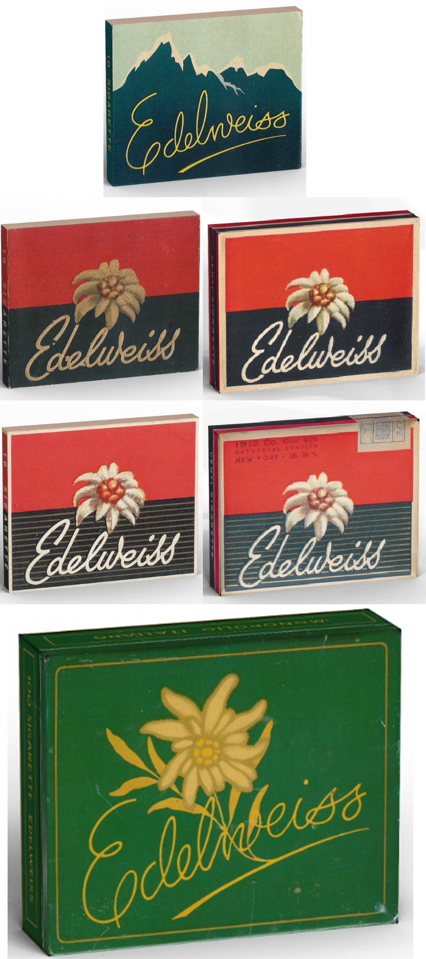 Edelweiss – COLLEZIONE DI PACCHETTI DI SIGARETTE PRODOTTI IN ITALIA ED ...